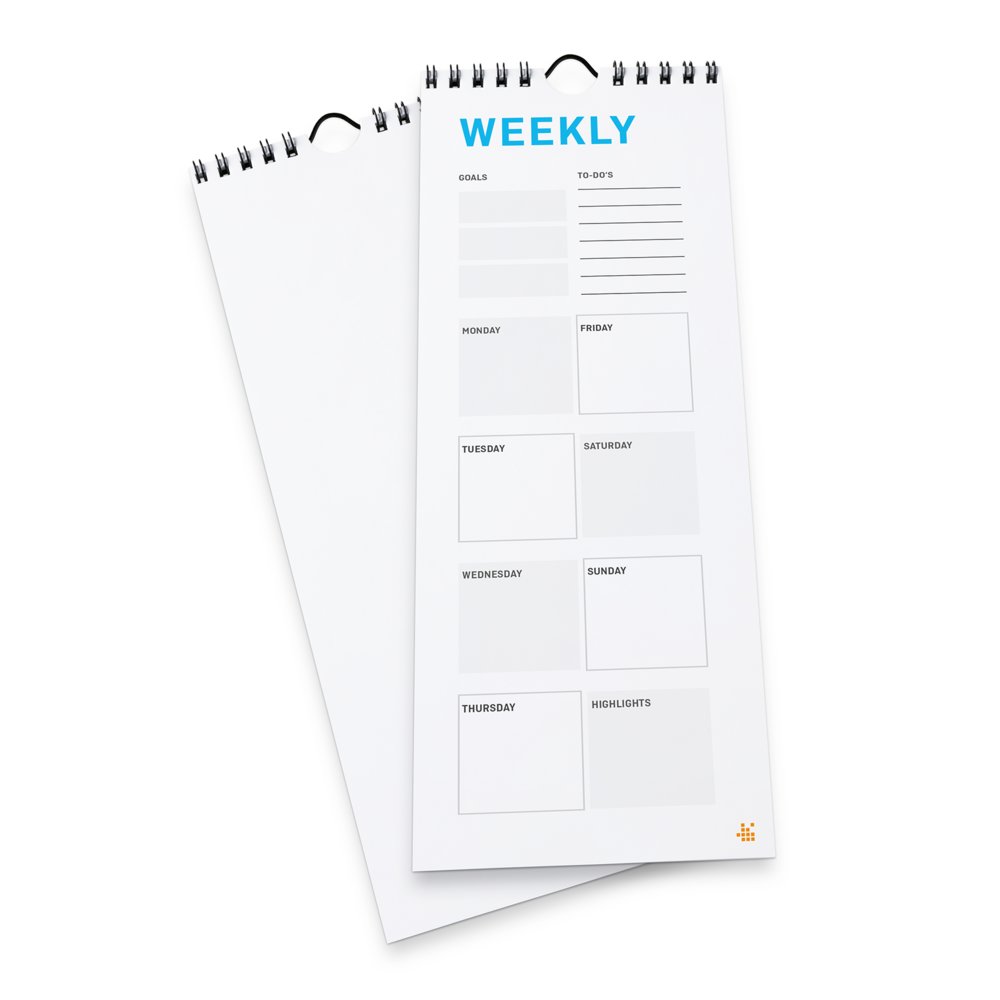 Wochenkalender mit Spiralbindung, 15 x 42 cm, Hochformat, 4/0-farbig ...