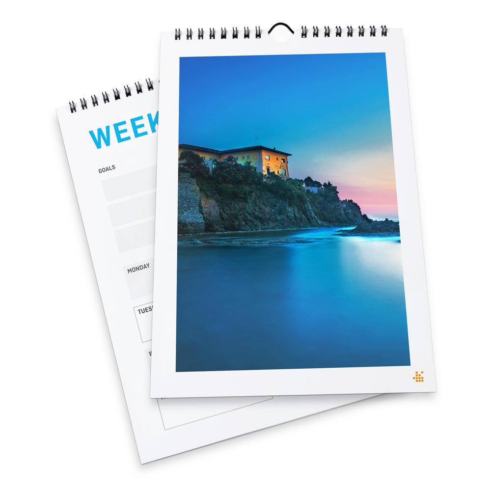 Wochenkalender mit Spiralbindung, A5, Hochformat, 4/4-farbig, A5 bei ...