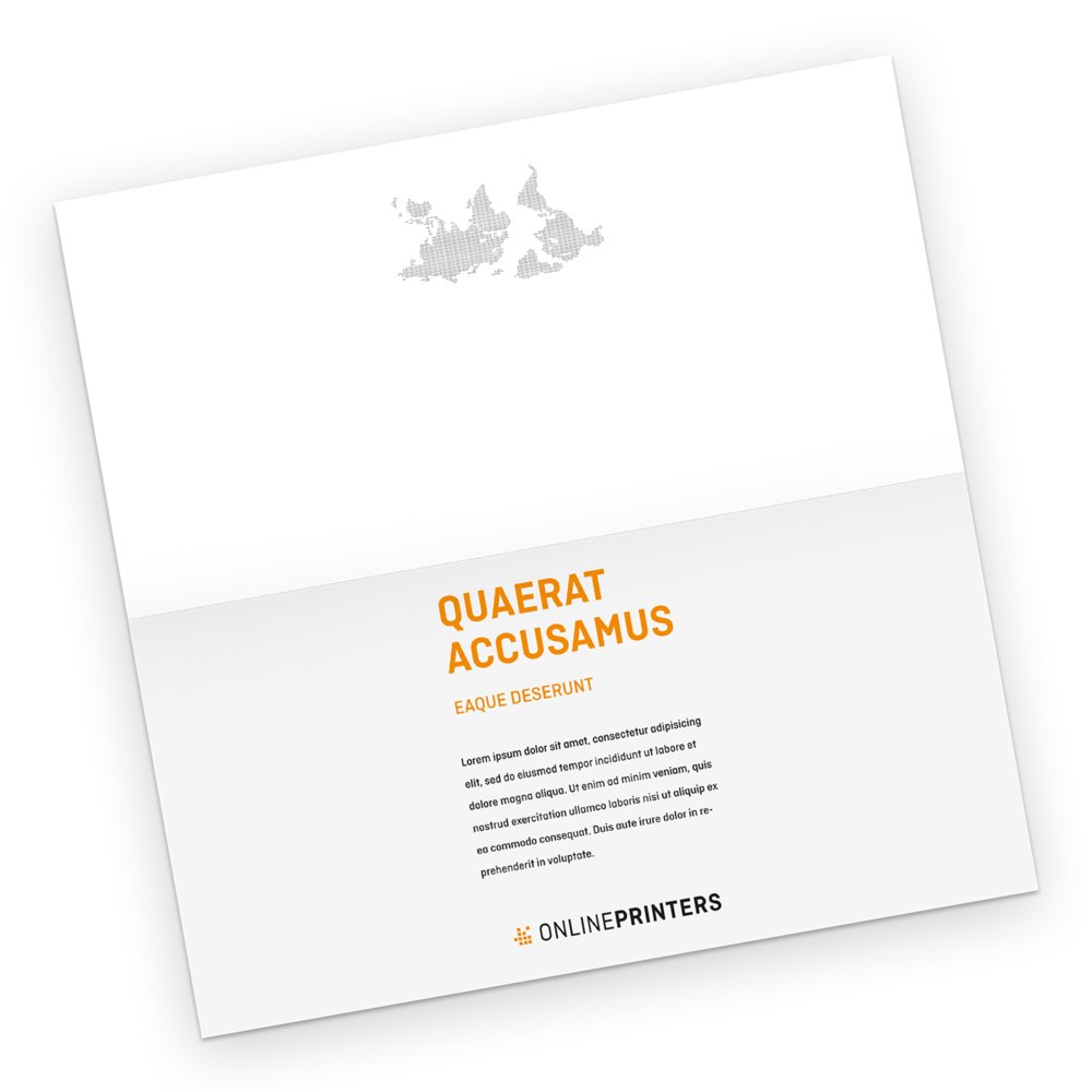 Klappkarten, DL Querformat, Rillung lange Seite, DL bei Onlineprinters