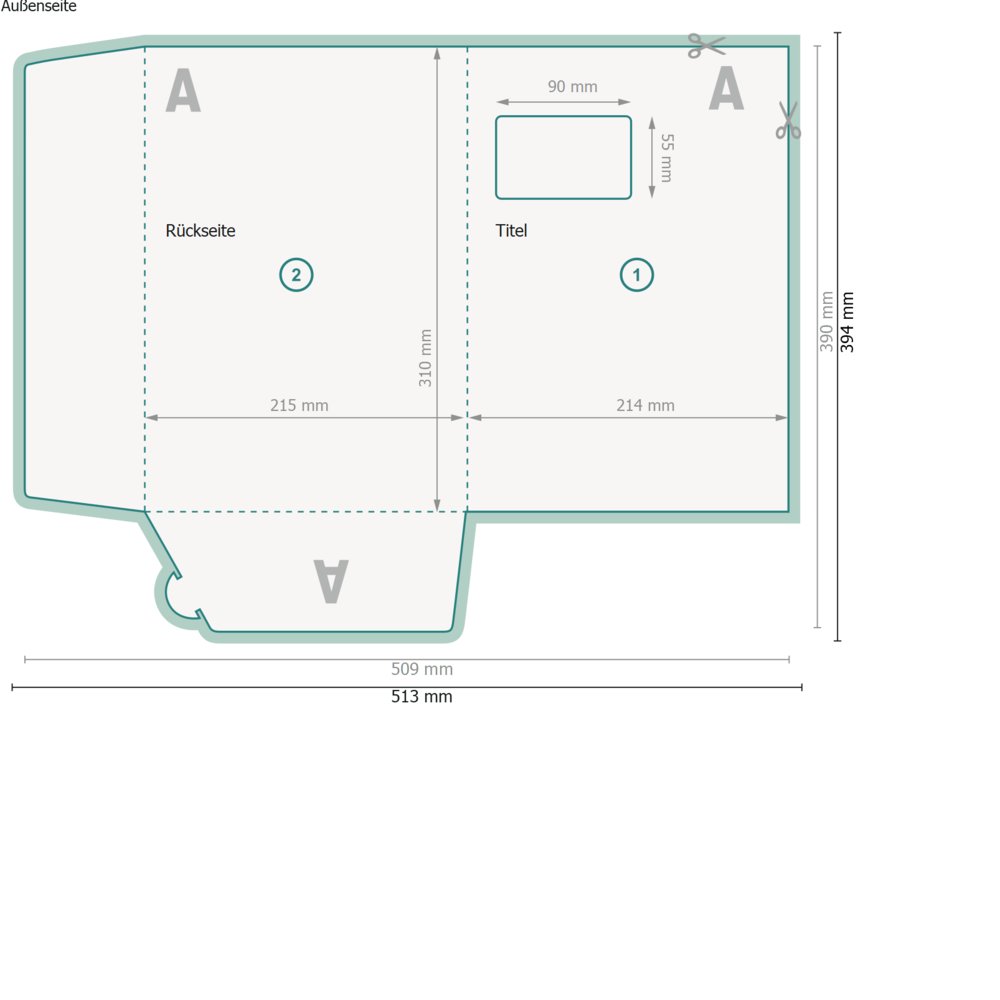 Mappen mit Laschen und Fenster, für A4, 4/0, für A4 bei Onlineprinters